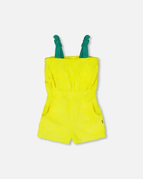DEUX PAR DEUX Terry Cloth Sleeveless Jumpsuit - Yellow