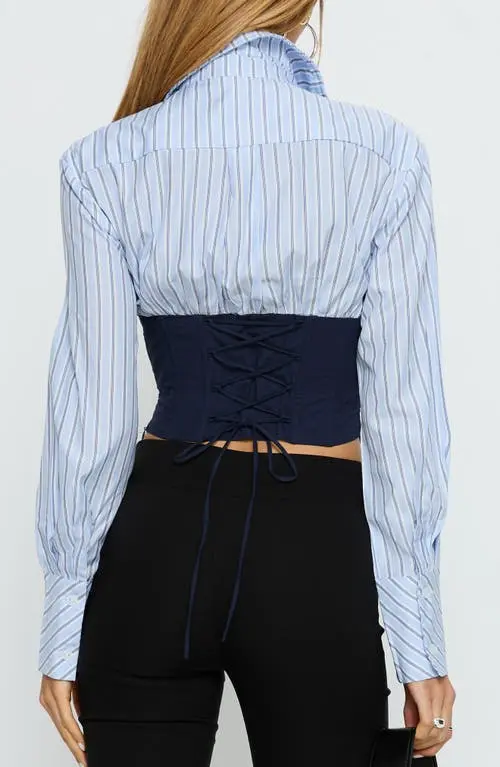 Princess Polly Darvell Corset Woven Shirt