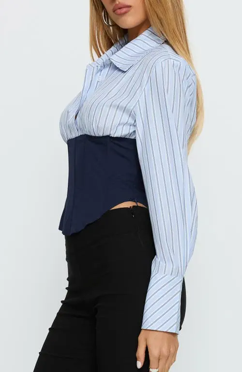 Princess Polly Darvell Corset Woven Shirt