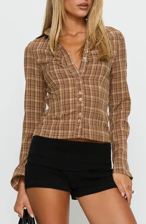 Princess Polly Arianwyn Plaid Shirt