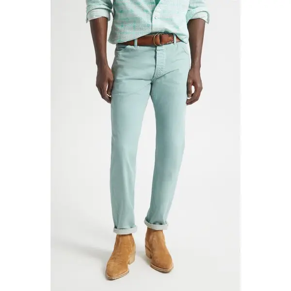 Double Rl Slim Fit Jeans - Turquoise