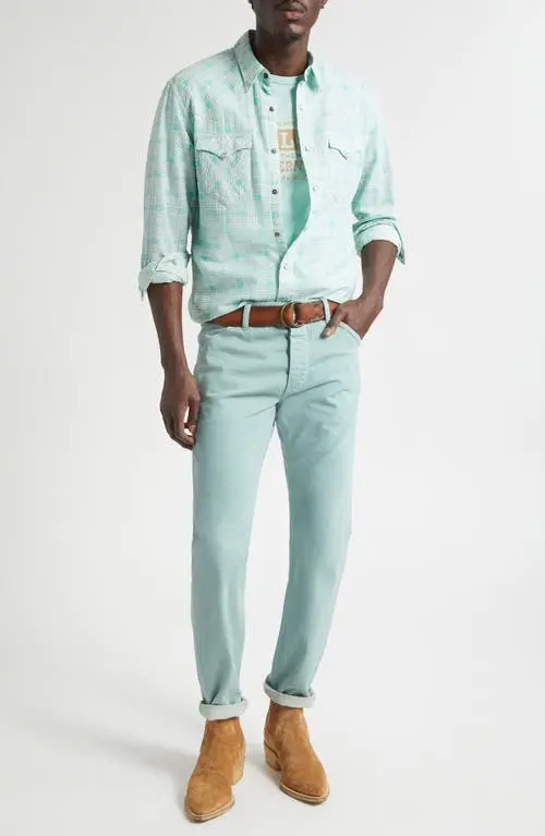Double Rl Slim Fit Jeans - Turquoise
