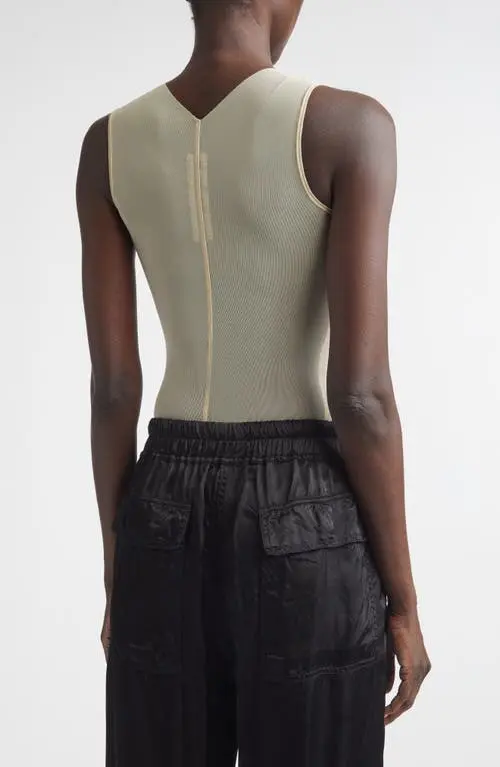 Rick Owens Temple Sleeveless Tulle Top - Sand