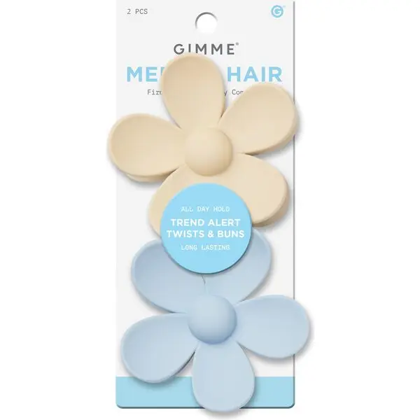 GIMME BEAUTY Flower Claw Clip Duo - Blue
