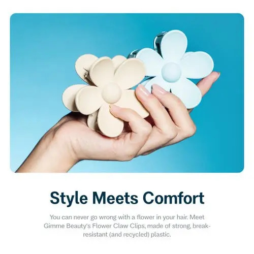 GIMME BEAUTY Flower Claw Clip Duo