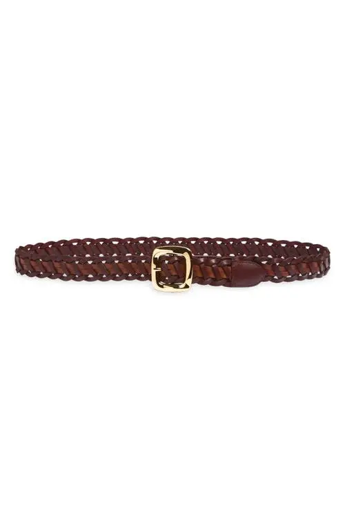 Zimmermann Malley Braided Leather Belt - Chestnut