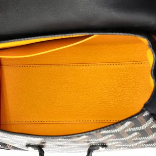 Goyard Saigon Top Handle Bag Coated Canvas With Leather Mini - Black