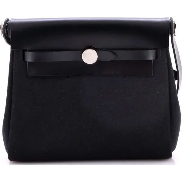 Hermès Herbag Zip Toile And Leather 20 - Noir