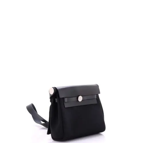 Hermès Herbag Zip Toile And Leather 20 - Noir