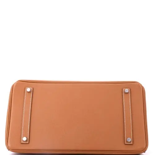 Hermès Birkin Handbag Brown Epsom With Palladium Hardware 35 - Gold