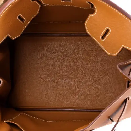 Hermès Birkin Handbag Brown Epsom With Palladium Hardware 35 - Gold