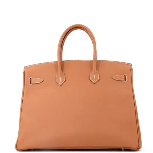 Hermès Birkin Handbag Brown Epsom With Palladium Hardware 35 - Gold