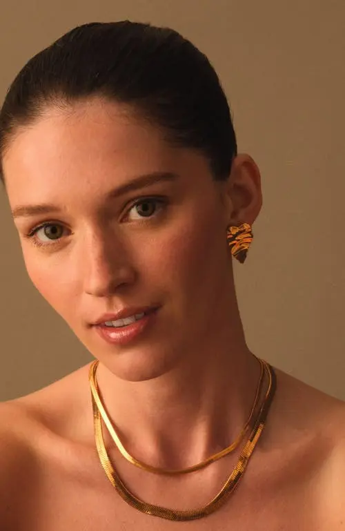 KATIE LOXTON Molten Heart Oversized Earrings