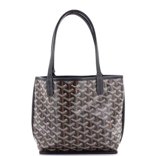 Goyard Anjou Reversible Tote Coated Canvas Mini - Black