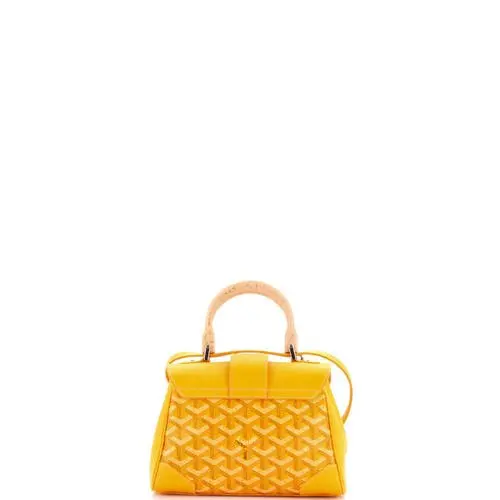 Goyard Saigon Top Handle Bag Coated Canvas With Leather Mini - Orange