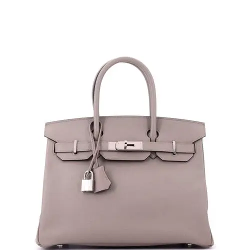 Hermès Birkin Handbag Epsom With Palladium Hardware 30 - Grey