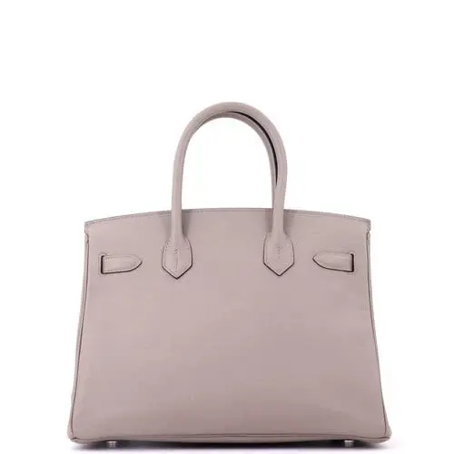 Hermès Birkin 30 Handbag Grey Epsom With Palladium Hardware - Gris Asphalte