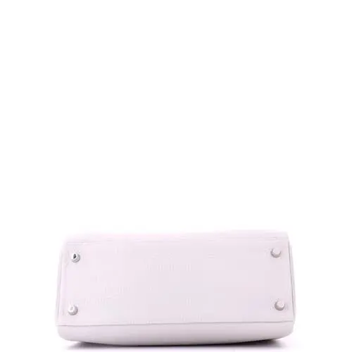 Hermès Kelly Handbag Grey Clemence With Palladium Hardware 28 - Gris Perle