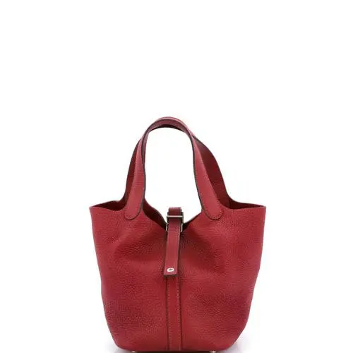 Hermès Picotin Lock Bag Clemence Pm - Red