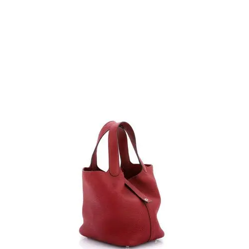 Hermès Picotin Lock Bag Clemence Pm - Red
