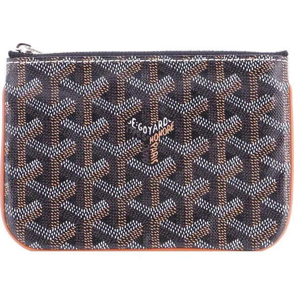 Goyard Senat Zip Pouch Coated Canvas Mini - Brown