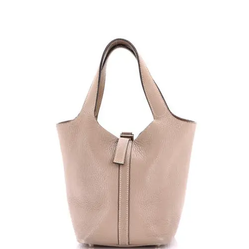 Hermès Picotin Bag Clemence Pm - Grey