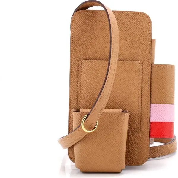 Hermès Hermesway Phone Case Crossbody Bag Epsom - Chai