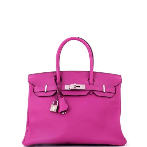 Hermès Birkin Handbag Epsom With Palladium Hardware 30 - Pink