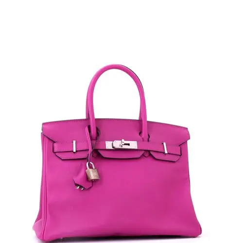 Hermès Birkin Handbag Epsom With Palladium Hardware 30 - Pink