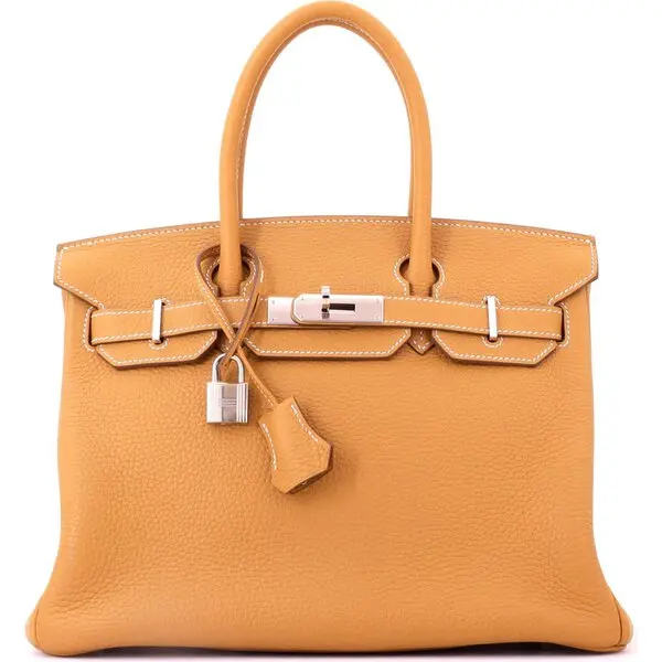 Hermès Birkin Handbag Clemence With Palladium Hardware 30 - Brown