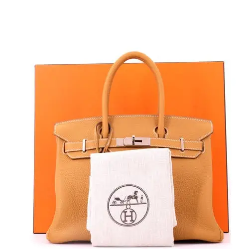 Hermès Birkin Handbag Clemence With Palladium Hardware 30 - Brown