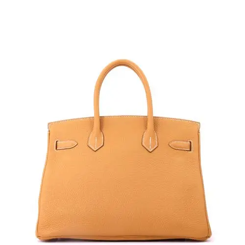 Hermès Birkin Handbag Clemence With Palladium Hardware 30 - Brown