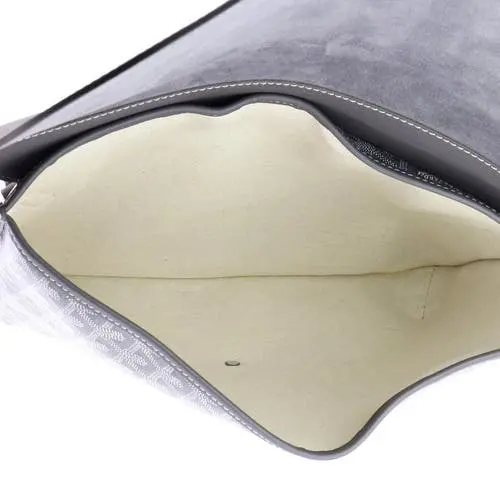 Goyard Coursier Messenger Bag Coated Canvas And Leather - Grey