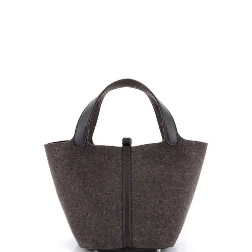 Hermès Picotin Lock Bag Felt With Leather Mm - Ebene