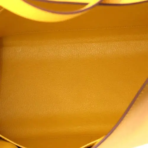 Hermès Kelly Handbag Yellow Epsom With Palladium Hardware 32 - Soleil