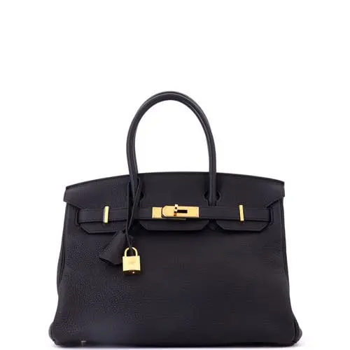 Hermès Birkin Handbag Togo With Gold Hardware 30 - Black