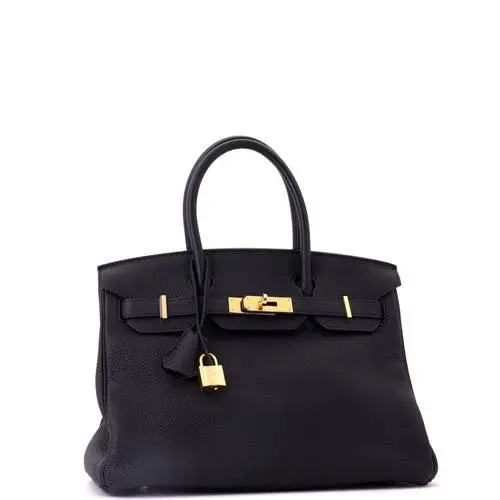 Hermès Birkin Handbag Togo With Gold Hardware 30 - Black