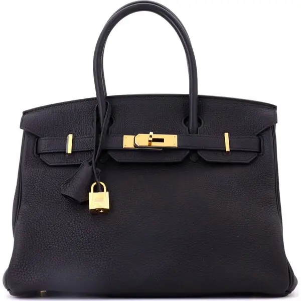 Hermès Birkin Handbag Black Togo With Gold Hardware 30 - Noir