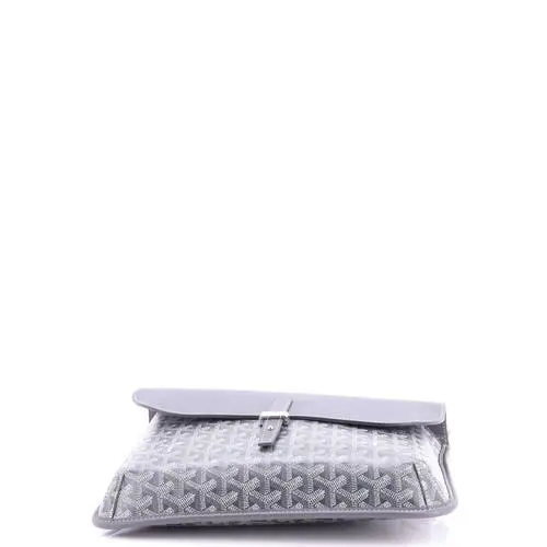Goyard Coursier Messenger Bag Coated Canvas And Leather - Grey