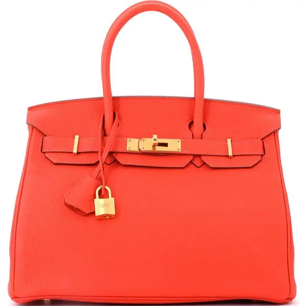 Hermès Birkin Handbag Orange Togo With Gold Hardware 30 - Capucine