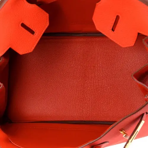 Hermès Birkin Handbag Orange Togo With Gold Hardware 30 - Capucine