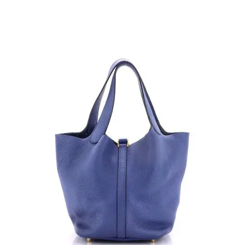 Hermès Picotin Lock Bag Clemence Mm - Blue