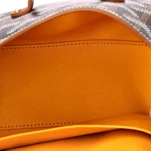 Goyard Saigon Top Handle Bag Coated Canvas With Leather Mini - Brown