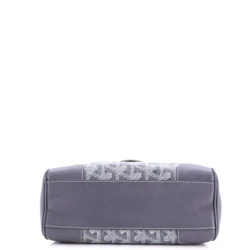 Goyard Saigon Top Handle Bag Coated Canvas With Leather Mini - Grey