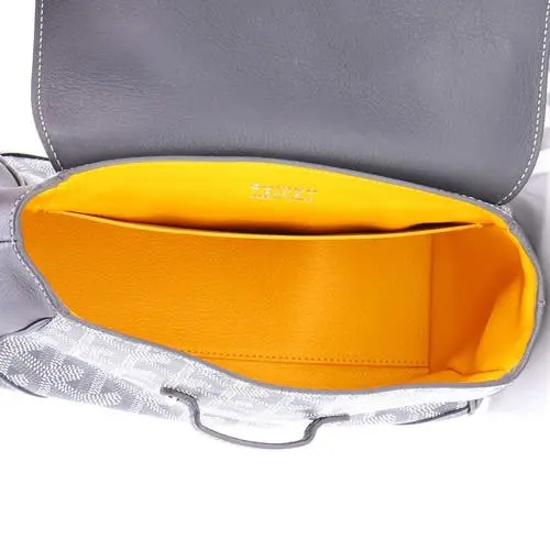 Goyard Saigon Top Handle Bag Coated Canvas With Leather Mini - Grey