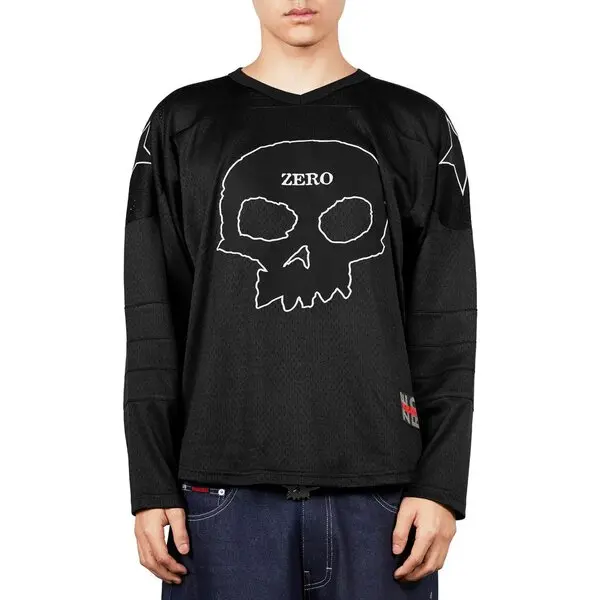 PLEASURES X Zero Skateboards Jamie Mesh Hockey Jersey