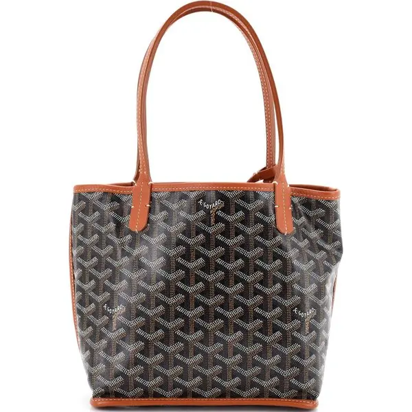 Goyard Anjou Reversible Mini Tote Coated Canvas - Brown