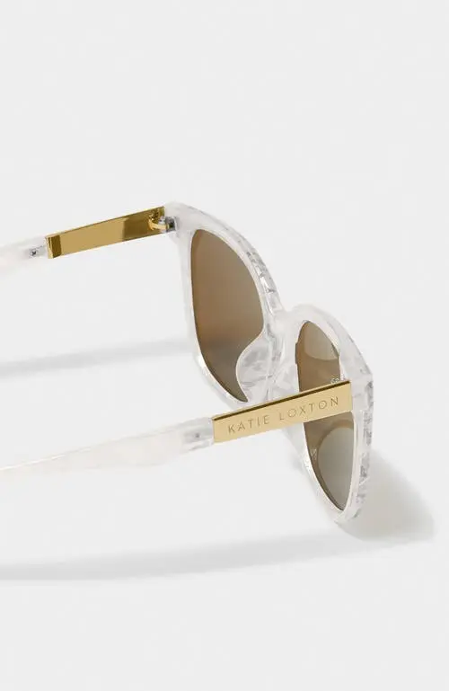 KATIE LOXTON Savannah Sunglasses - White Marble