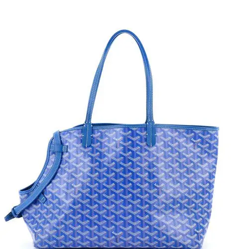 Goyard Chien Gris Pet Carrier Tote Coated Canvas - Blue