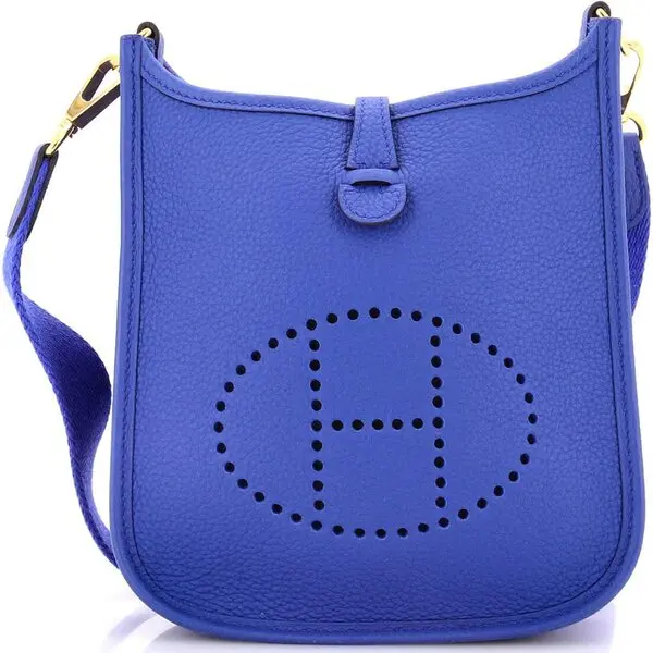 Hermès Evelyne Bag Gen Iii Clemence Tpm - Bleu France